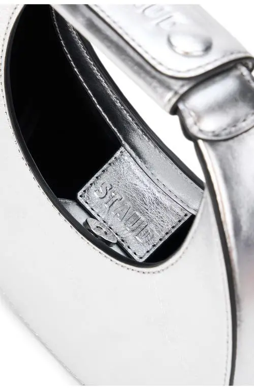Staud Good Night Moon Leather Top Handle Bag - Silver