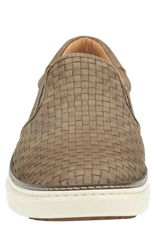 Johnston & Murphy Woven Slip-on Sneaker - Taupe Woven Tumbled Nubuck
