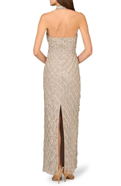 adrianna papell beaded column dress Adrianna Papell Women's Beaded Column Off-The-Shoulder Dress