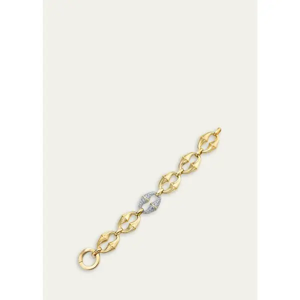 Vram 18k Yellow Chrona Diamond Link Bracelet
