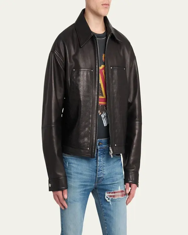 Amiri Ma Quad Leather Work Jacket