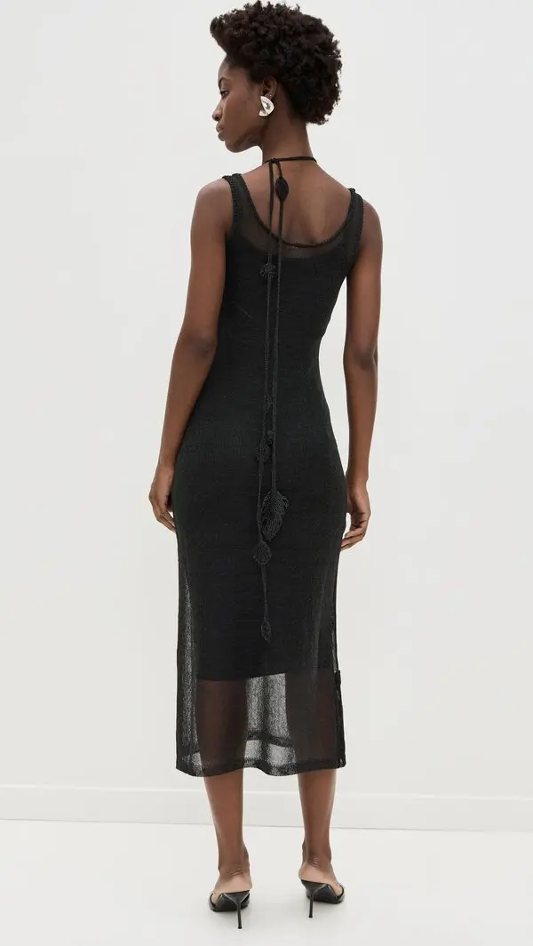 long sleeve v neck knit dress Traverse V-Neck Dress