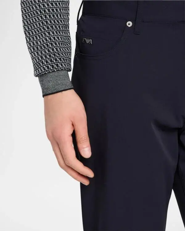 Emporio Armani Stretch Five-pocket Pants - Blue Navy