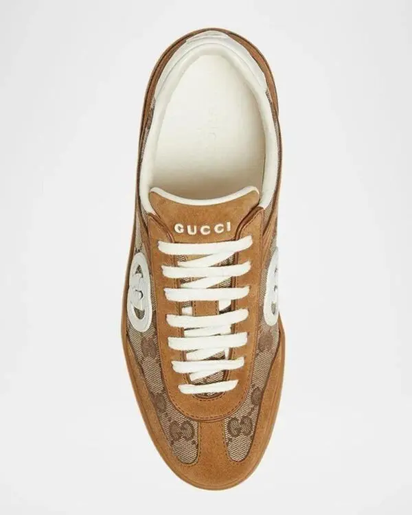 Gucci G75 Gg Canvas Sneakers - Brown