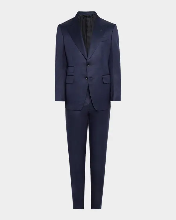 TOM FORD Shelton Silk Twill Suit - Ink Blue