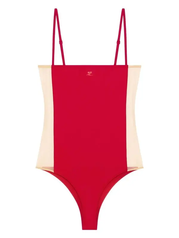 COURREGES Illusion Swimsuit - Red