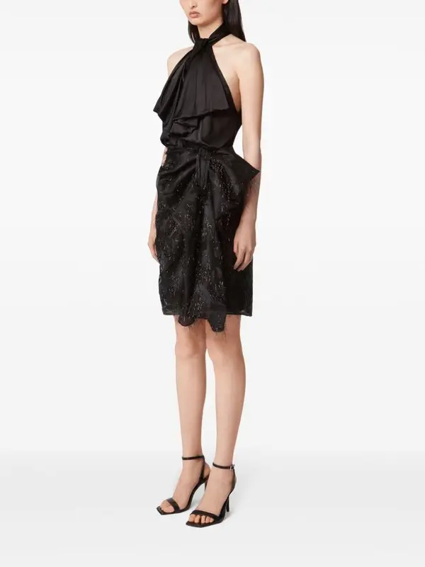 Nina Ricci Asymmetric Bow Jacquard Skirt