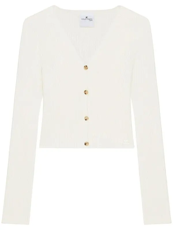 COURREGES Solar Cardigan - White
