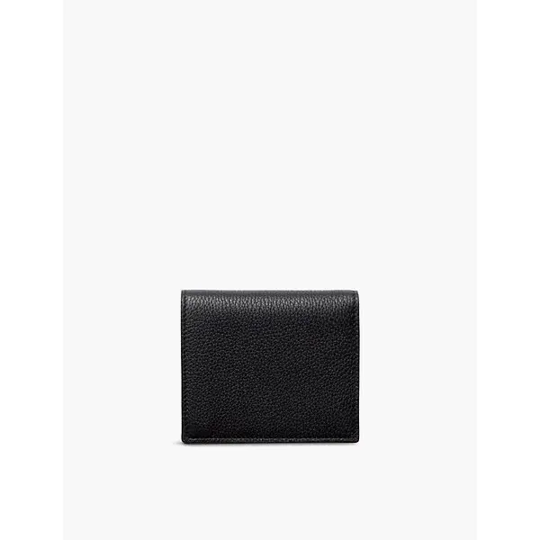 Prada Triangle-logo Grained Leather Wallet - Black