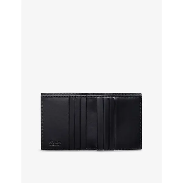 Prada Triangle-logo Grained Leather Wallet - Black
