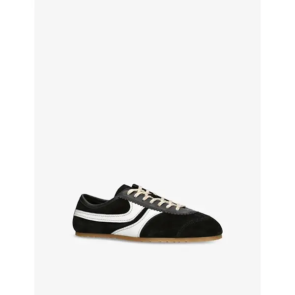 Dries Van Noten Dustin Stripe Leather Low-top Trainers - Black