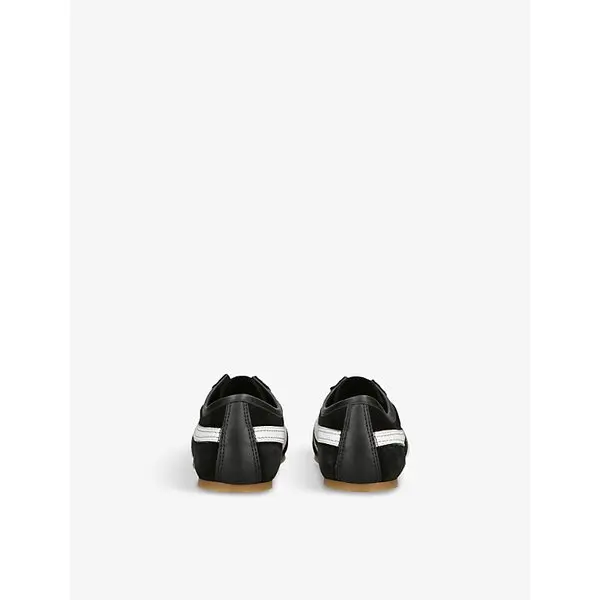 Dries Van Noten Dustin Stripe Leather Low-top Trainers - Black