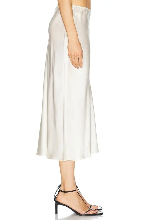 EAVES Chana Silk Midi Skirt