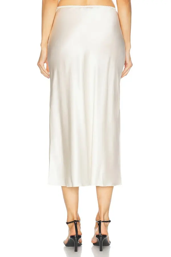 EAVES Chana Silk Midi Skirt