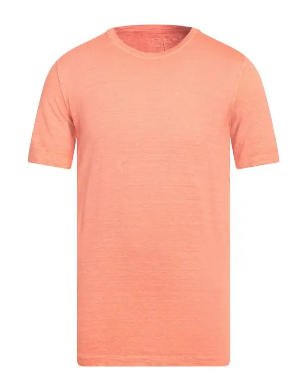 120% Lino Basic Linen T-shirt - Orange