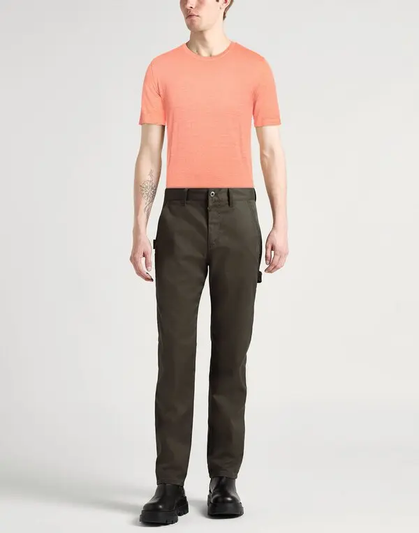 120% Lino Basic Linen T-shirt - Orange
