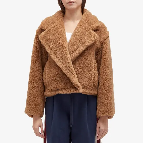 Max Mara Cropped Teddy Bear Icon Coat - Camel - 50% Off