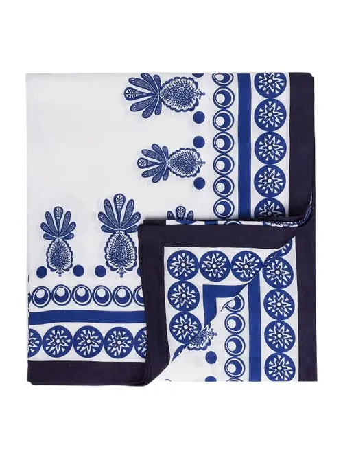 La DoubleJ Medium Tablecloth - Big Pineapple Blue