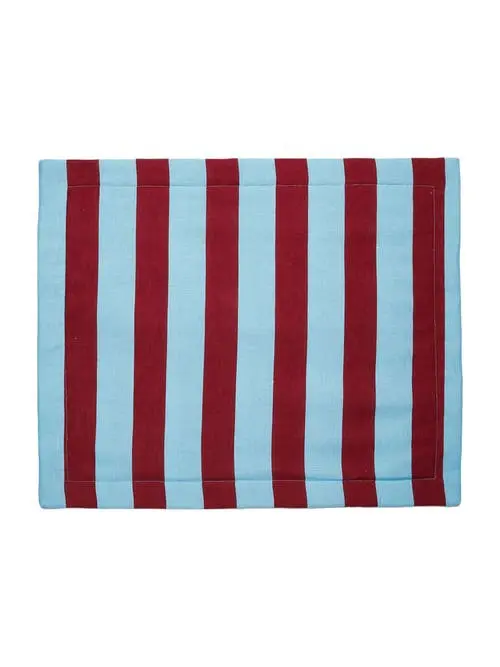 La DoubleJ Placemats Set Of 2 - Riga Bordeaux - Azzurro