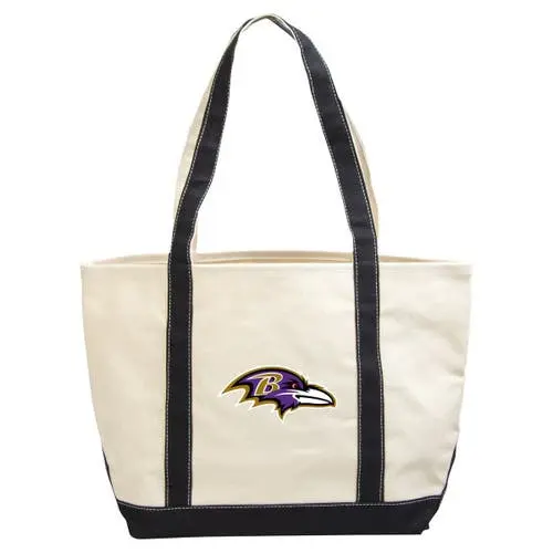 LOGO BRANDS Baltimore Ravens Canvas Tote Bag