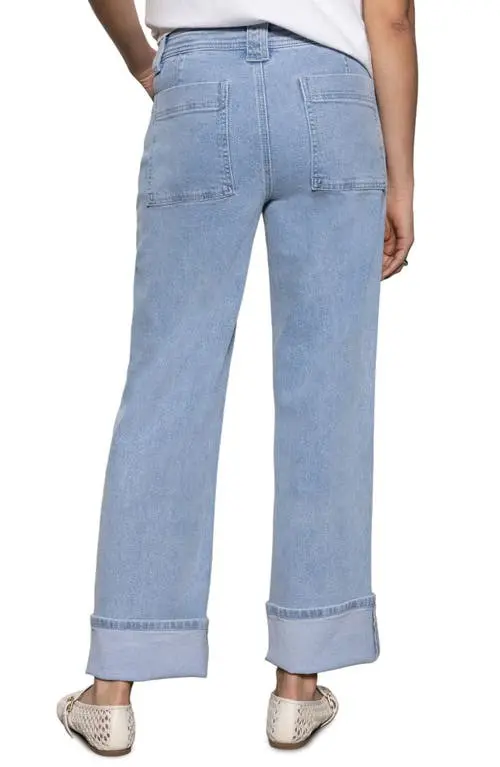 Sanctuary Luna Exposed Button Straight Leg Jeans - Blue Moon