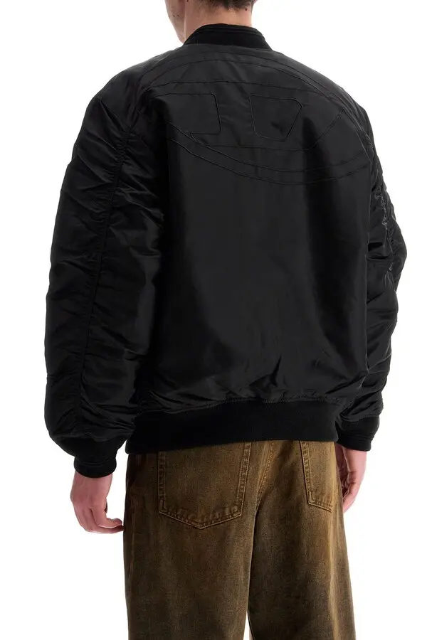 2*5様 DIESEL Black Nylon Jacket Zip Pocke Diesel® Classic Nylon Bomber Jacket In Black - 42% Off | Editorialist