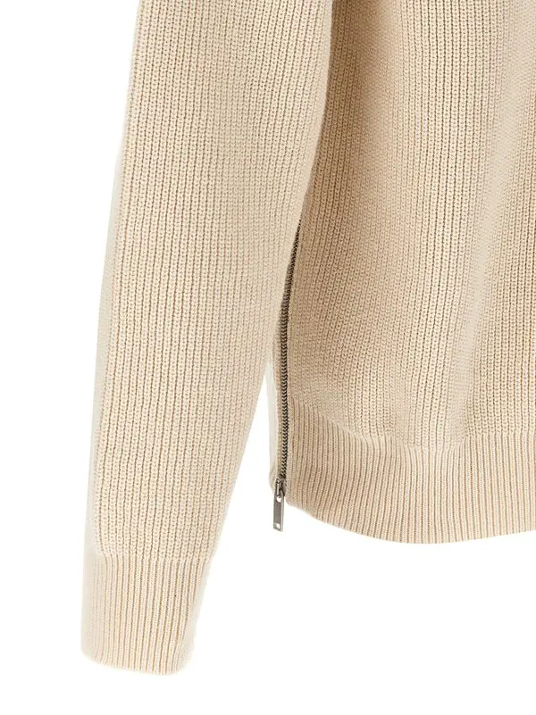 JIL SANDER Zip Cotton Sweater