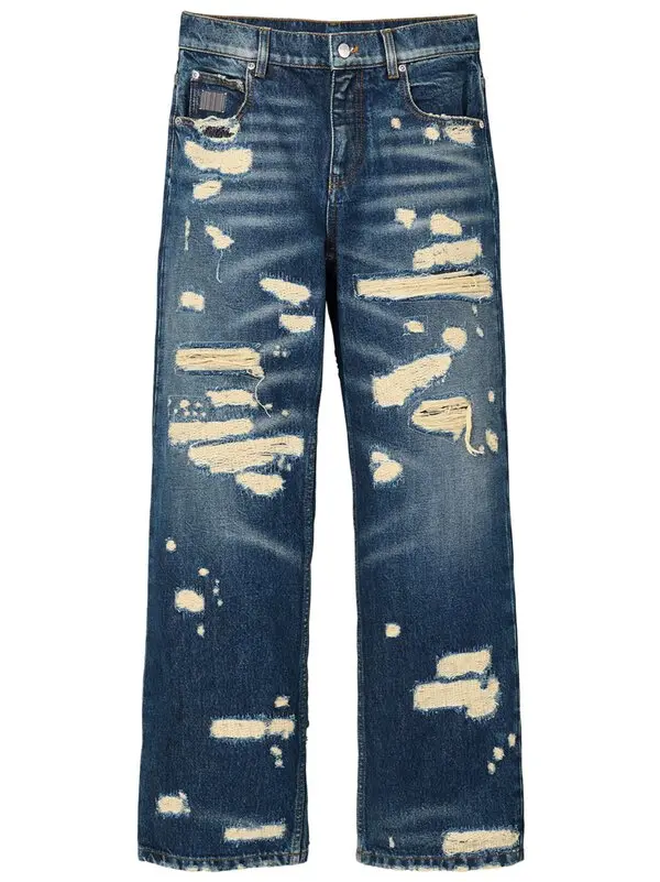 Marc Jacobs The Rip And Repair Straight Jean' Jeans - Blue
