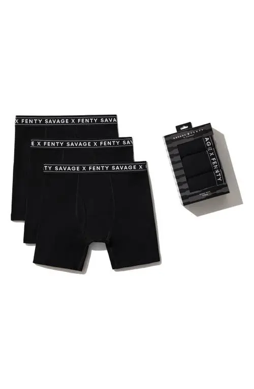 SAVAGE X FENTY Savage Classics 3-pack Boxer Briefs - Black Caviar