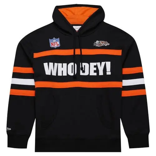 Mitchell & Ness Cincinnati Bengals Vintage Logo Fleece Hoodie - Black