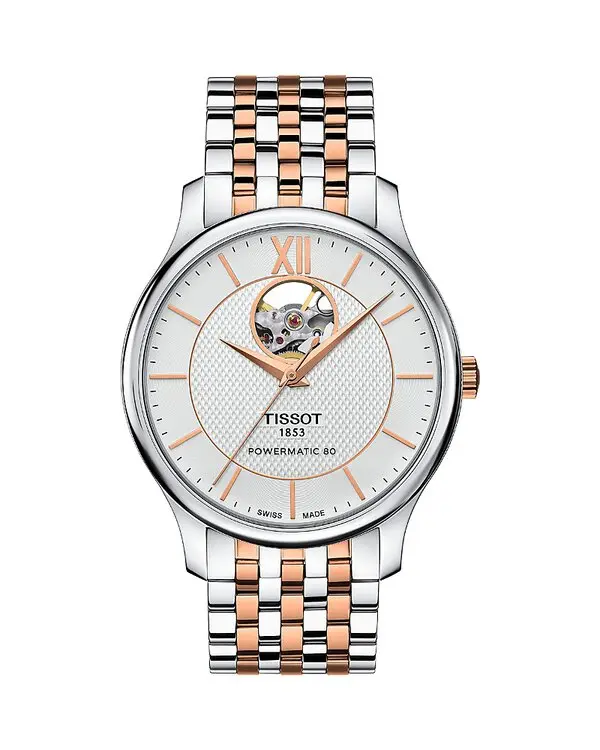 TISSOT Tradition Auto Watch, 40mm - White/two-tone