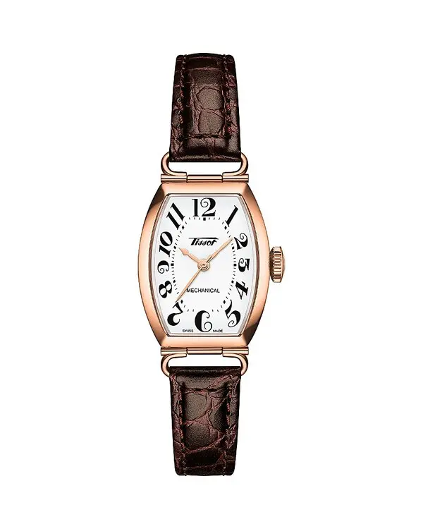 TISSOT Heritage Porto Mechanical Small Lady Watch - White/brown