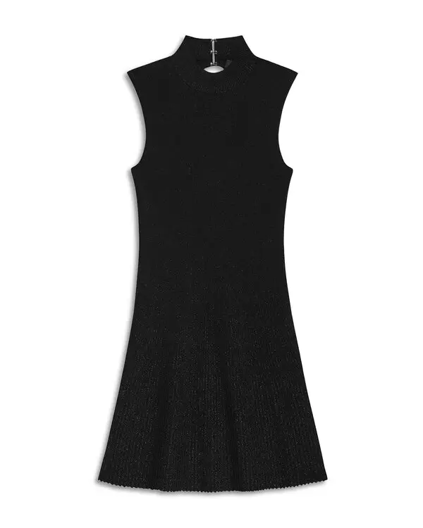 high low knit dress High Low Sweater Dress (Black)