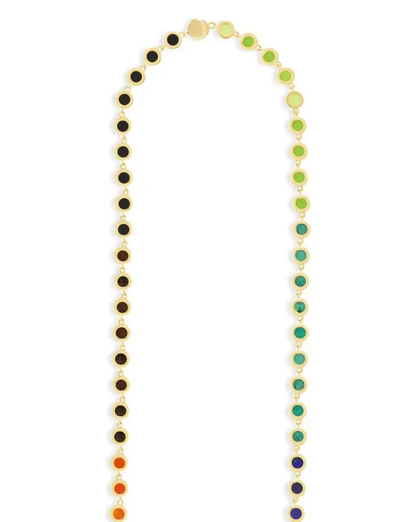 Luis Morais 14k Yellow Gemstone Chain Necklace