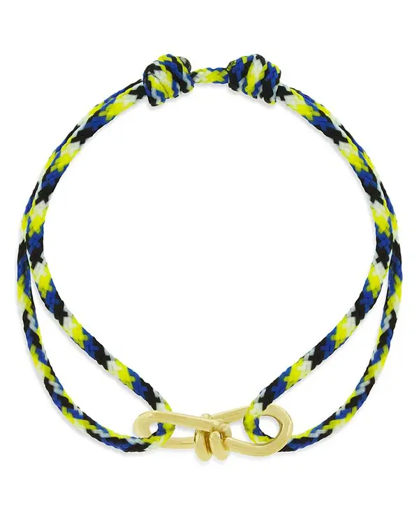 Luis Morais 14k Yellow Twisted Wire Cord Bracelet - Blue Yellow