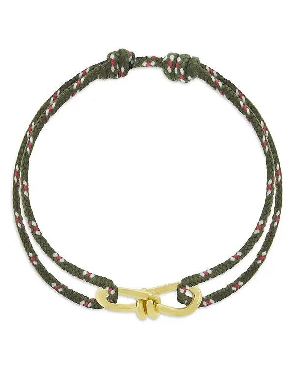 Luis Morais 14k Yellow Twisted Wire Bracelet - Olive Green
