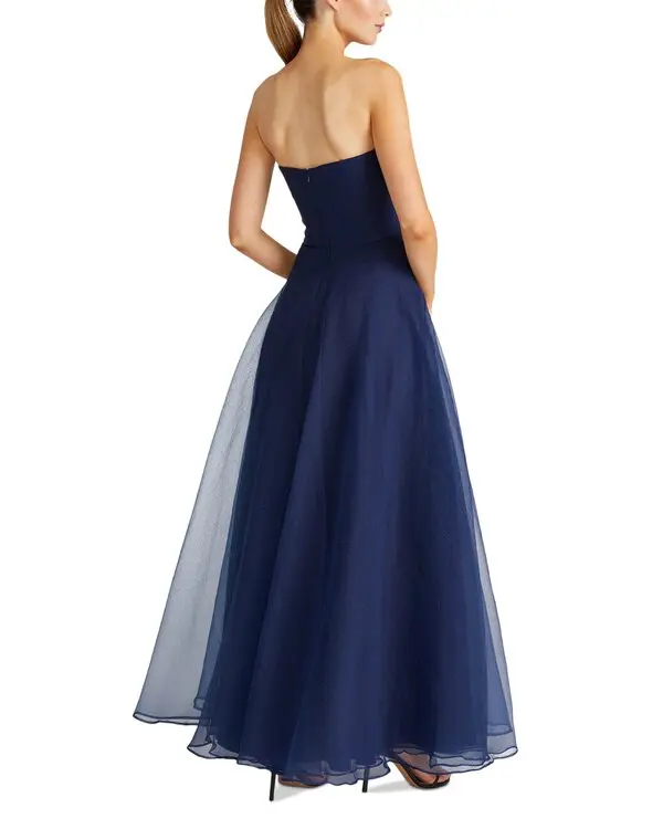 green emerald velvet dress Theia Women's Nadia Floral Mikado V-Neck Gown - Nightfall Garden main image 1