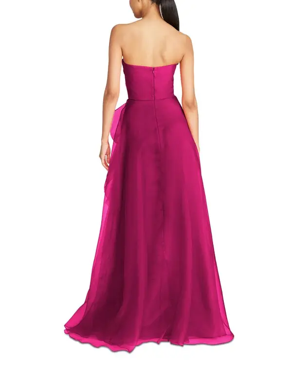 Theia Teresa Draped Gown - Sangria