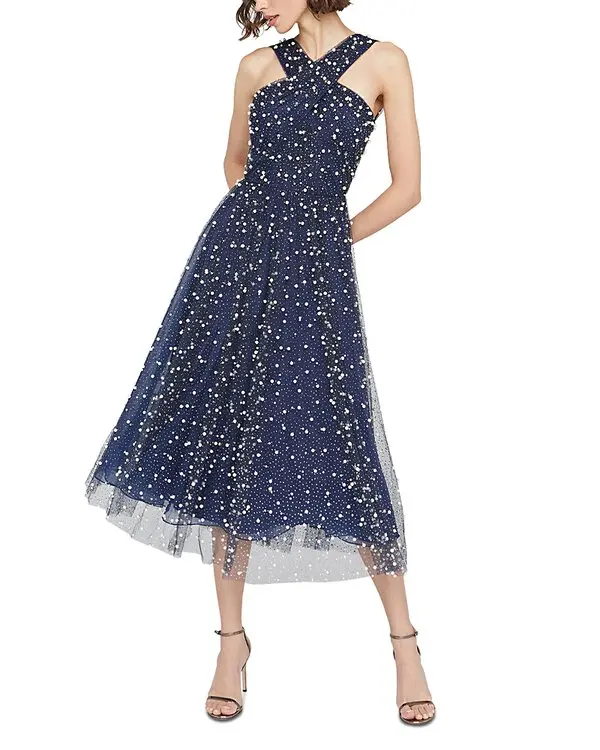 Theia Tatiana Glimmer Dress In Navy - 25% Off | Editorialist