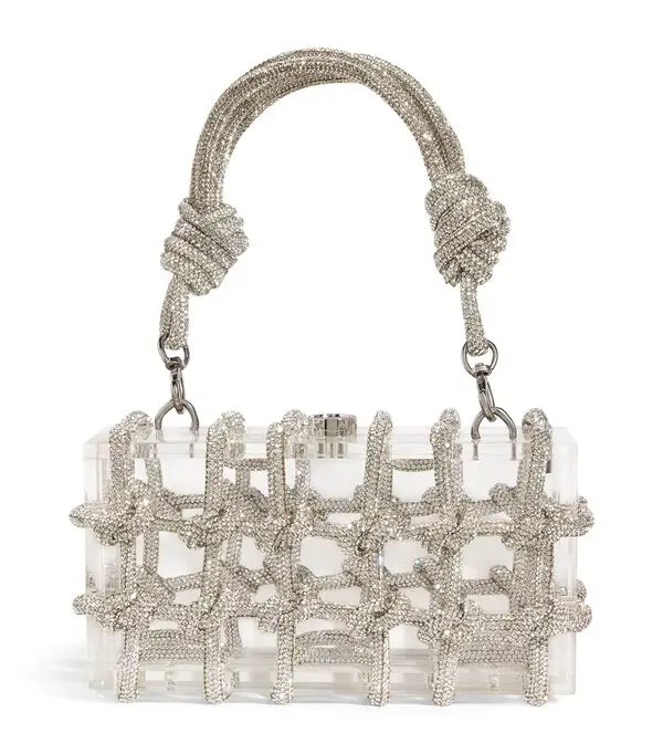 Cult Gaia Rhinestone Bess Shoulder Bag - Clear