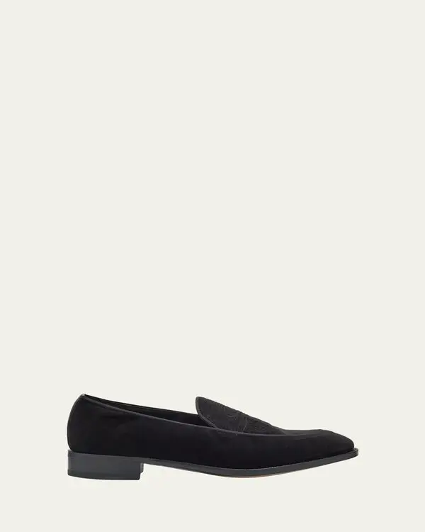 John Lobb Bill Velvet Penny Loafers