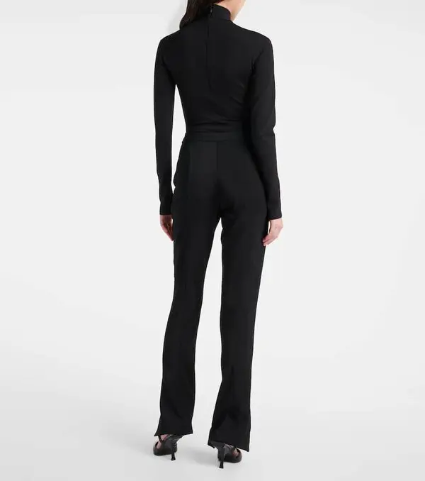 MUGLER Pierced High-rise Flared Pants