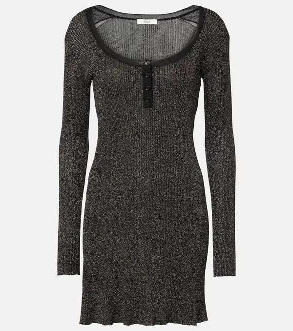 Chloé Lamé Top - Black