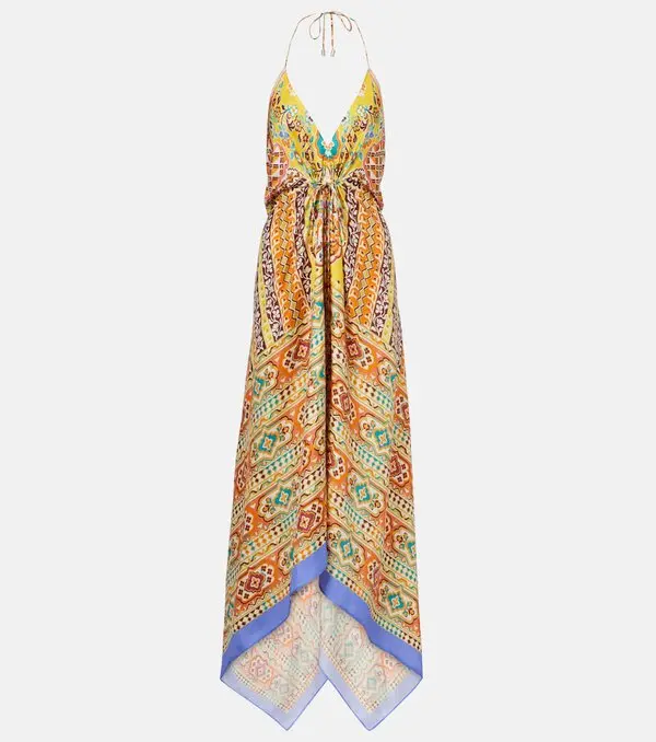 Etro Printed Silk Midi Dress - Multicoloured