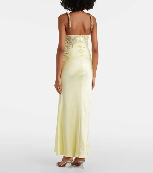 SELF-PORTRAIT X Christopher Kane Lace-trimmed Maxi Dress