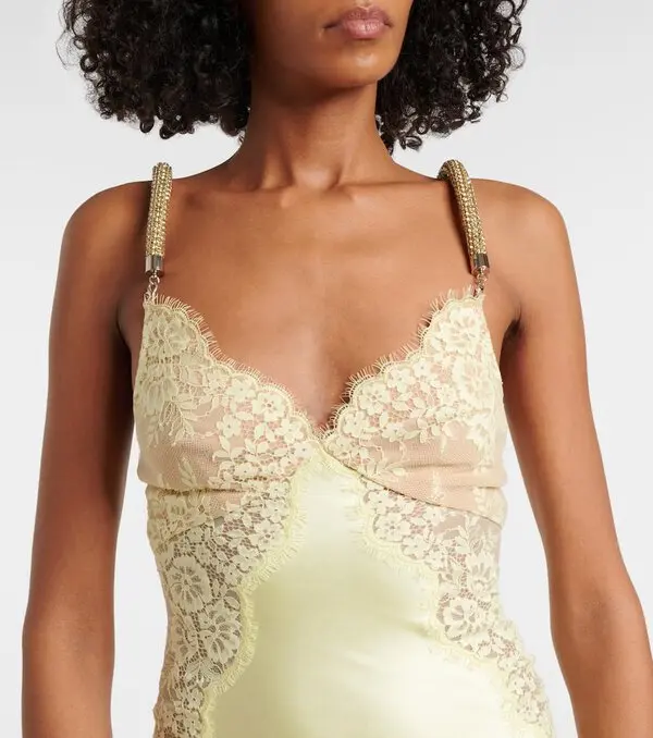 SELF-PORTRAIT X Christopher Kane Lace-trimmed Maxi Dress