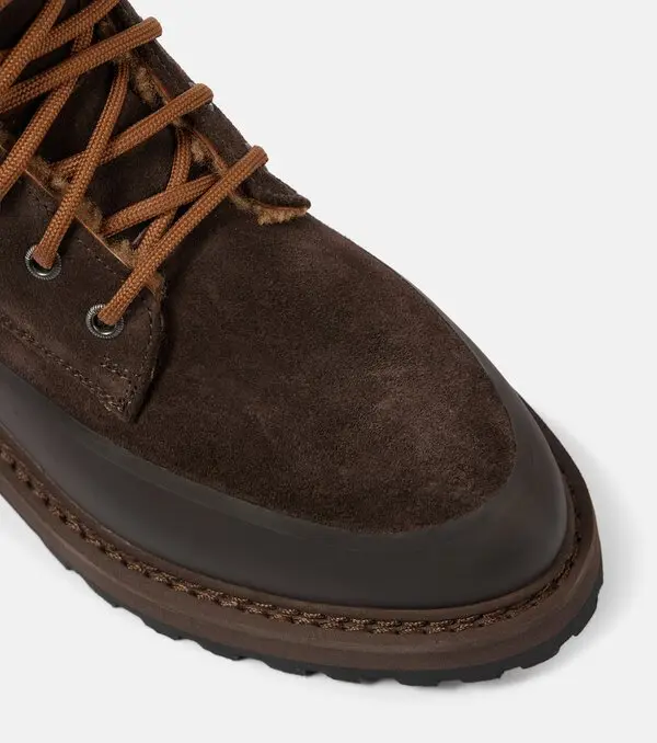Le Monde Beryl Dolomite Suede Lace-up Boots - Brown