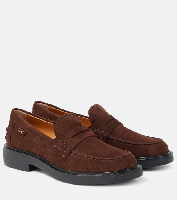 TOD'S Suede Loafers - Brown