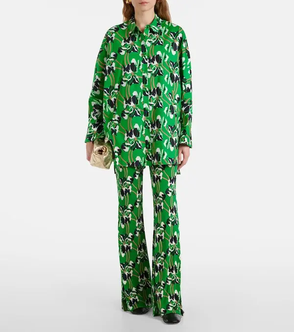 Diane Von Furstenberg Caleb Printed Blouse