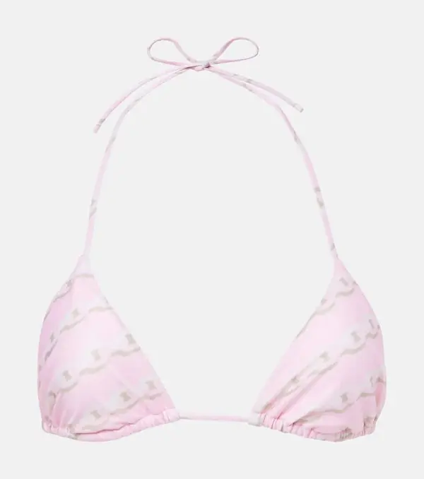Versace Printed Bikini Top - Pink